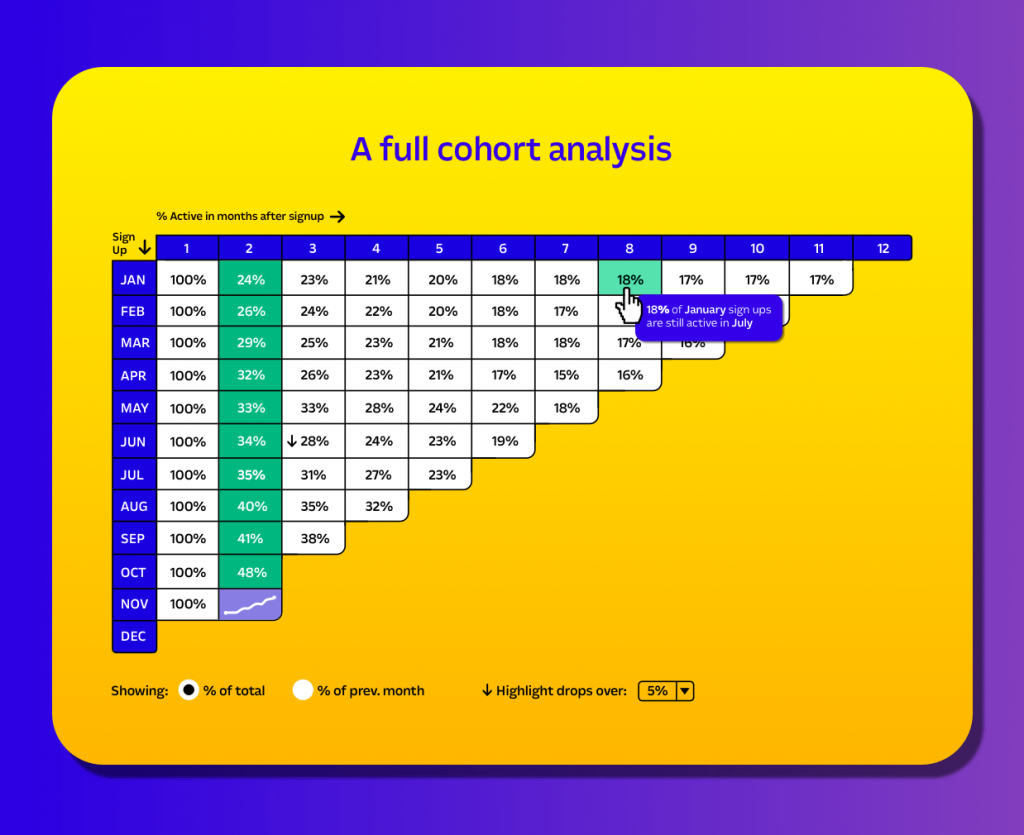 Cohort chart: see your marketing engine in 3d – Datomni: CDP, Analytics ...